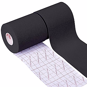 Gsbomzap 3 Pack Kinesiology Tape, Waterpoof Muscle Support Adhesive Sport Tape for Pain Relief, Latex Free Cotton Elastic Athletic Tape for Joints, Knee, Ankle, Shoulder, Wrist - Black 3in 5.5yd