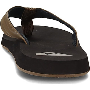 Quiksilver Men's Monkey Wrench 3 Point Sandal, Tan/Solid, 10 M US