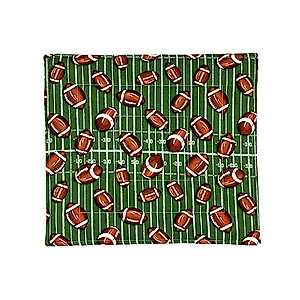 Footballs on Field Casserole Dish Hot Pad