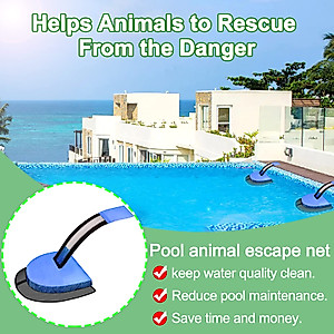 AOYEVGS Pool Ramp for Animals to Escape, Pool Animal Critter Saving Escape Ramp for Pool, Pool Frog Saver, Saving Critters, Frogs, Mices, Lizards, Ducks, Birds (1-Pack, Blue)