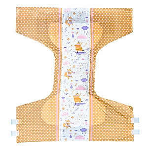 Aimisin Adult Printed Diapers,XX-Large-Fox and Bear, 7 Pieces for Men and Women - Leak Protection Heavy Absorbency Protection Diapers