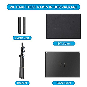 CODN Projector Stand, Foldable Projector Mount Laptop Tripod Adjustable Height 23'' to 43'', Universal Outdoor Laptop Floor Stand for Computer, Book, Music Notes, Sound Media, DJ Equipment