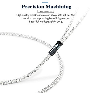 GUCraftsman 5N OFC Silver Plating+Graphene Mixed Braid Earphone Replacement Cables for Westone Pro X10 Pro X20 Pro X30 Pro X50 MACH10 MACH20 MACH30 MACH40 MACH50 MACH60 MACH70 MACH80 (3.5mm Plug)