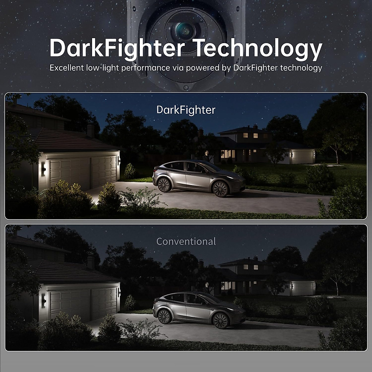 RICHSECU DS-2DE4425IW-DE Hik 4MP PTZ IP Camera, PoE Speed Dome Network Camera with 25X Optical Zoom, 16X Digital Zoom, Human/Vehicle Detection, DarkFighter, Compatible with Hik NVR/Hik-Connect APP