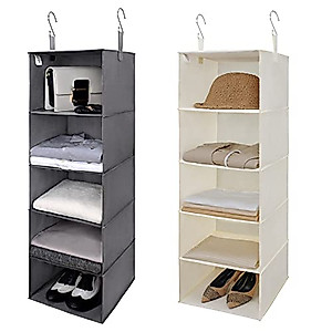 GRANNY SAYS Bundle of 1-Pack Hanging Storage Organizer & 1-Pack Hanging Organizer for Closet