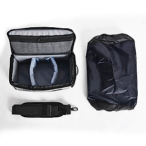 FOSOTO Compact SLR/DSLR Stylish Camera Bag Case Compatible for Nikon P900 B500 D3500 D5600 D7500, Canon EOS T6 T7i T5 4000D 80D, Sony A73 Mirrorless Camera Shoulder Case Waterproof Rain Cover (Gray)