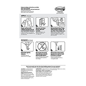 Command Small Refill Strips, White, 64-Strips - Easy to Open Packaging