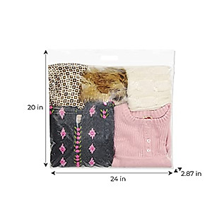 Smart Design MagicBag Instant Space Zip N' Carry Bags w/Handle - Jumbo - 6 Bags Total - Heavy Duty Zipper - Blocks Water, Dirt, & Odors - Clothing, Pillows, & More - Home Organization