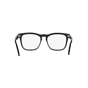 Ray-Ban RX4487V Steve Square Prescription Eyewear Frames, Black/Demo Lens, 54 mm
