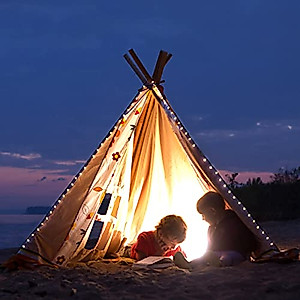 WERTIOO 55FT 100 Led Solar String Lights Outdoor with Remote, Waterproof Solar Powered Outdoor Lights with 8 Lighting Modes for Patio Gazebo Porch Camping Tree Garden (Warm White)