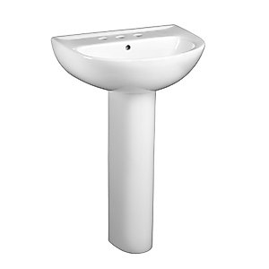 American Standard 0467800.020 Evolution Pedestal Sink and Leg, Large, White