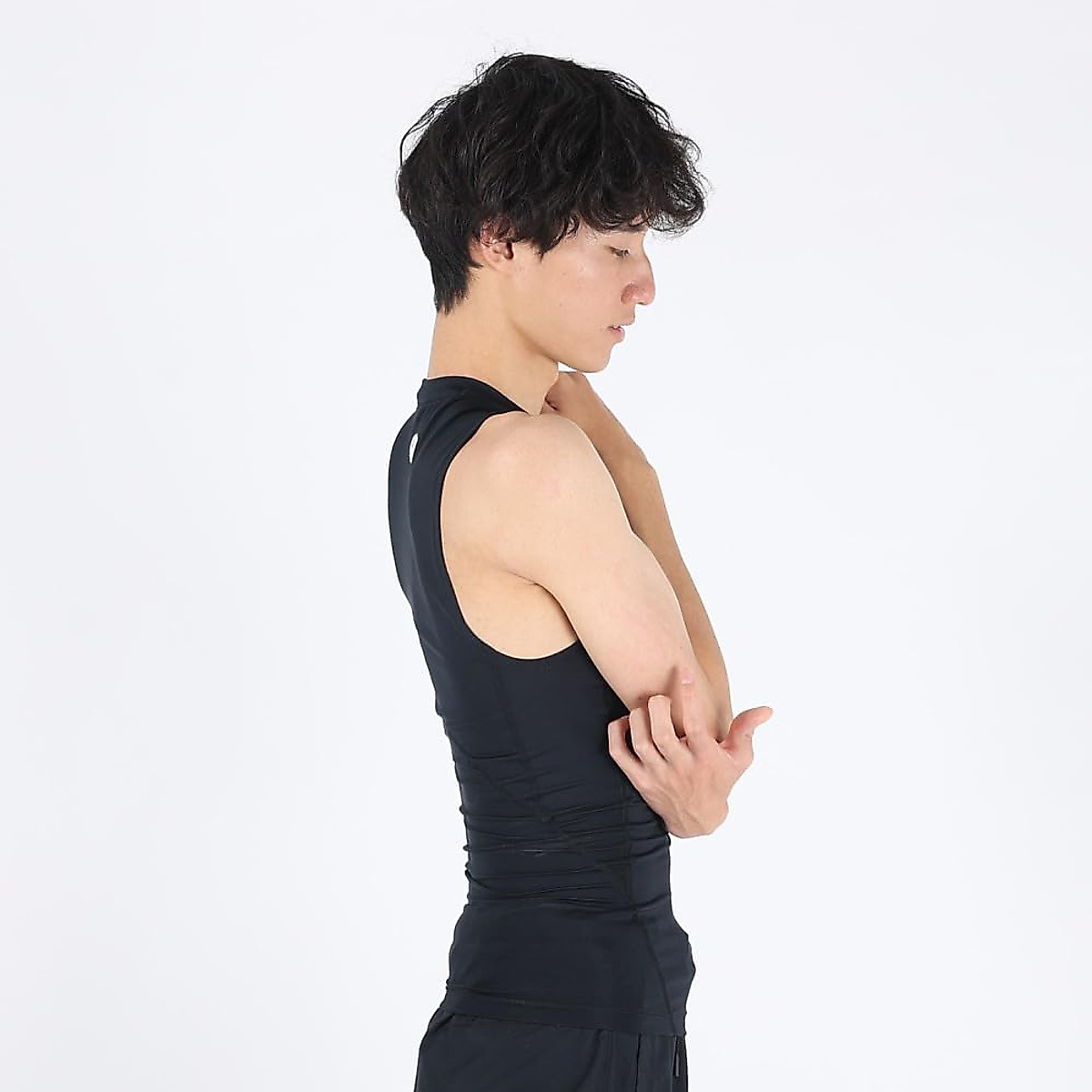 Under Armour Men's Armour HeatGear Compression Sleeveless T-Shirt , Black (001)/White, Medium