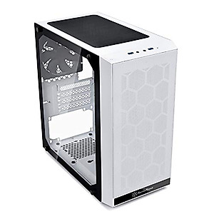 Silverstone SST-PS15W-G (White + Tempered Glass Window) Micro-ATX, Mini-DTX, Mesh Front Panel, Steel Body, Tempered Glass Side Panel