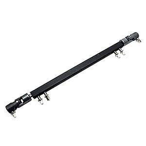TUOREN Double Kick Drum Pedal Drive Shaft Steel Bass Drum Pedal Linkage Connector Arm for Drum Kit Percussion Instrument Parts (Black)