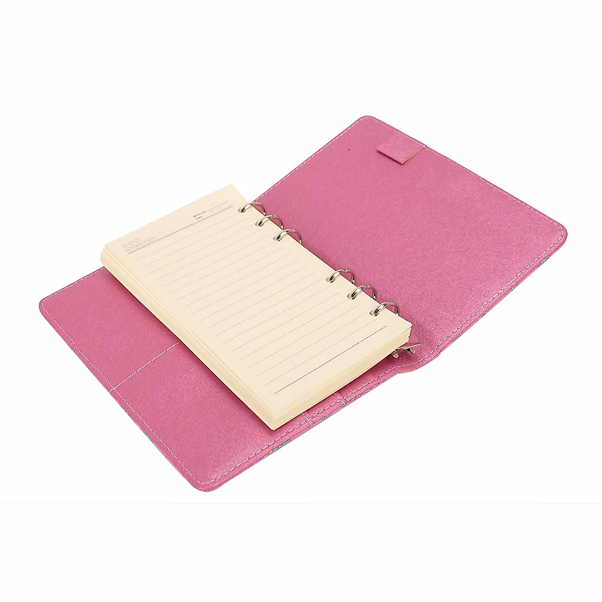 Rose Print PU Leather Journal with Combination Lock Digital Password Journal with Bookmark Pen Loop Retro Privacy Notebook Writing Travel Diary Locking Journal