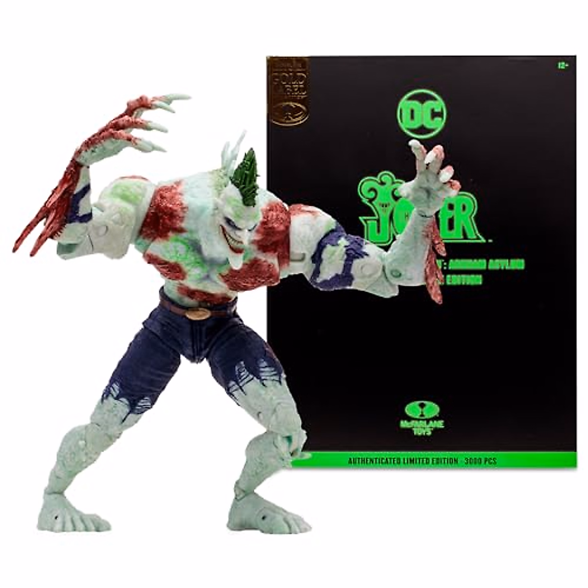 McFarlane Toys - DC Multiverse The Joker Titan, Glow in The Dark Edition Mega Figure, Gold Label, Amazon Exclusive