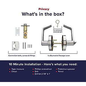Commercial Grade Bathroom Door Lock with Occupancy Indicator - See Occupied Vacancy or Engaged Status On Public Restroom Toilet - with Deadbolt Locks