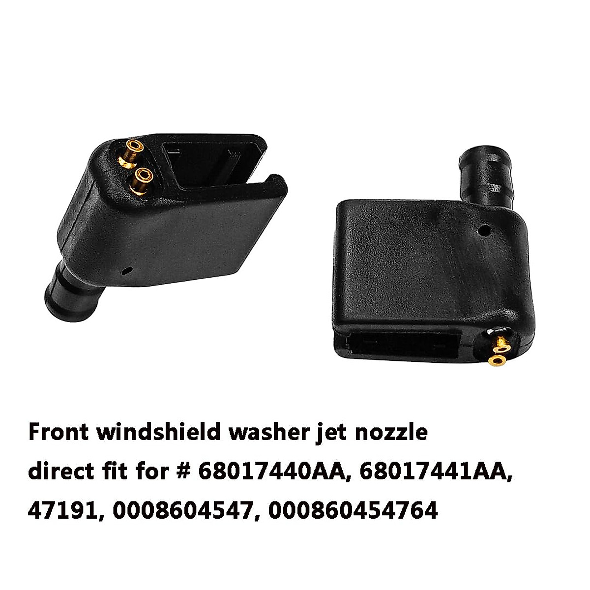 47191 Premium Adjustable Wiper Washer Nozzle Kit Fit for Dodge/Freightliner/Mercedes/Winnebago Sprinter Van Front Windshield Washer Jet | Direct Replacement | Easy to Install | 2 Pack, Ref 68017440AA