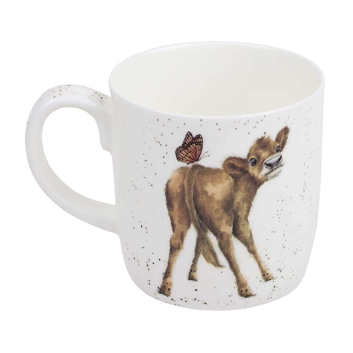 Royal Worcester Wrendale Designs Bessie Cow Mug | 14 Ounce Large Coffee Mug with Cow Design | Made from Fine Bone China | Microwave and Dishwasher Safe