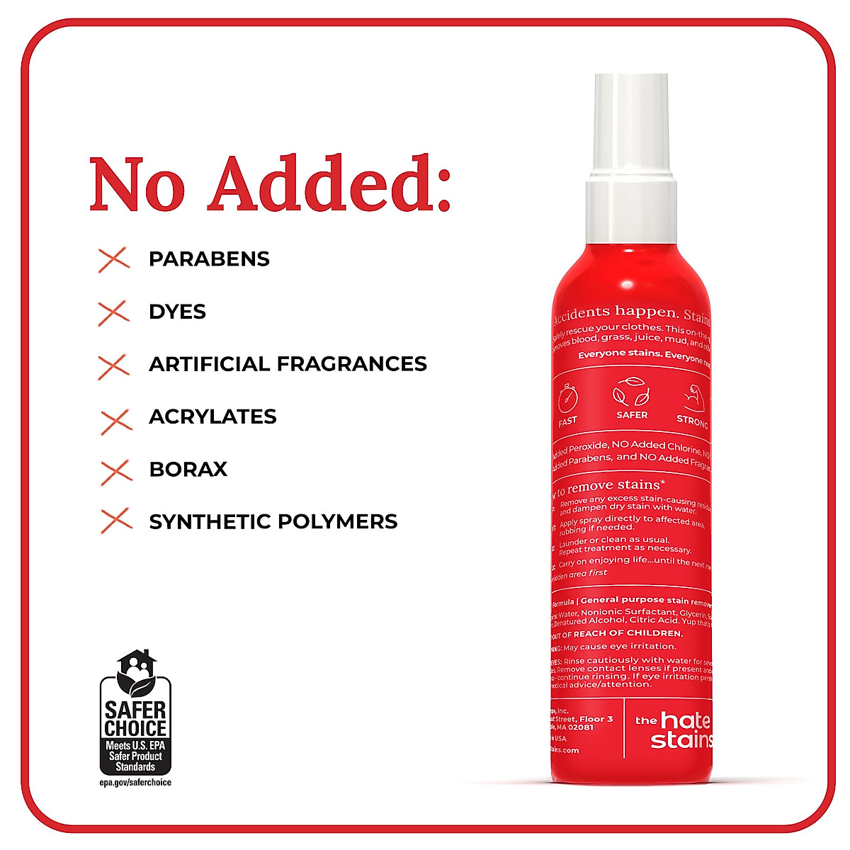 Emergency Stain Rescue Remover Spray – 4oz Laundry Stain Remover for Clothes, Upholstery Fabric, Carpet - Works on Most Blood, Grass, Coffee, Mud, Grease & Oil Stain Remover