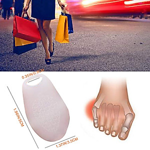 Yimanduo 5 Pairs Pinky Toe Protector Bunion Corrector New Material Gel Little Toe Separator Bunionette Cushion Sleeve Splint for Overlapping Toe, Pinky Hammer Toes.