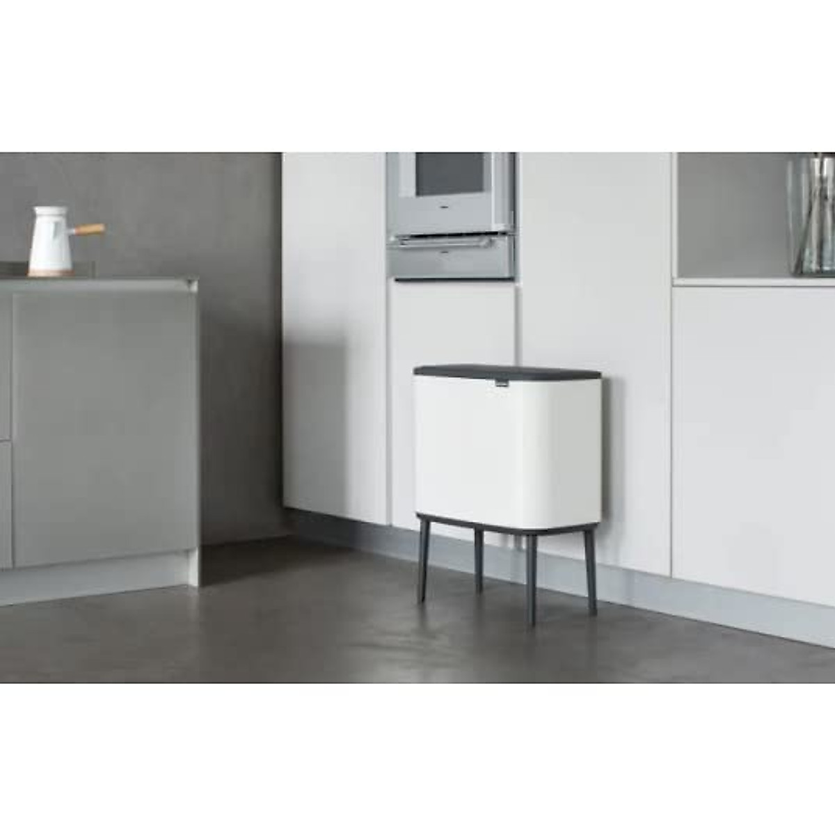 Brabantia 313547 Bo Touch Trash Can Recycling, with 2 Inner Buckets, 3 + 6 gallon/11 + 23 Liter