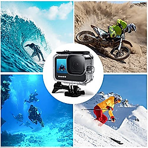 OKFUN Waterproof Housing Case for Go Pro Hero 11 Black/Hero 10 Black/Hero 9 Black,Protective Underwater Dive Case Shell for Go Pro Hero11/Hero10/Hero9 Action Camera,with Mount and Thumbscrew