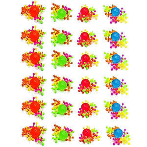 Kicko Plastic Jacks Set Jacks Game - Assorted Neon Colors - Pack of 16-10 Jacks and 1 Ball Per Pack, Jacks and Balls are 1 Inch, Classic Game Set - for Kids, Party Favors, Fun, Toy,