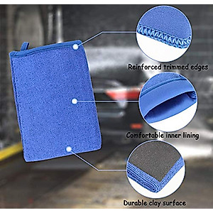 AIVS Clay Mitt, Fine Grade Clay Bar Mitt Surface Prep Mitt Finish Clay Bar Mitt Wash Mitt Clay Eraser Mitt for Auto Detailing Clay Bar Alternative Novel Detailing Tool & Kit,1-Pack