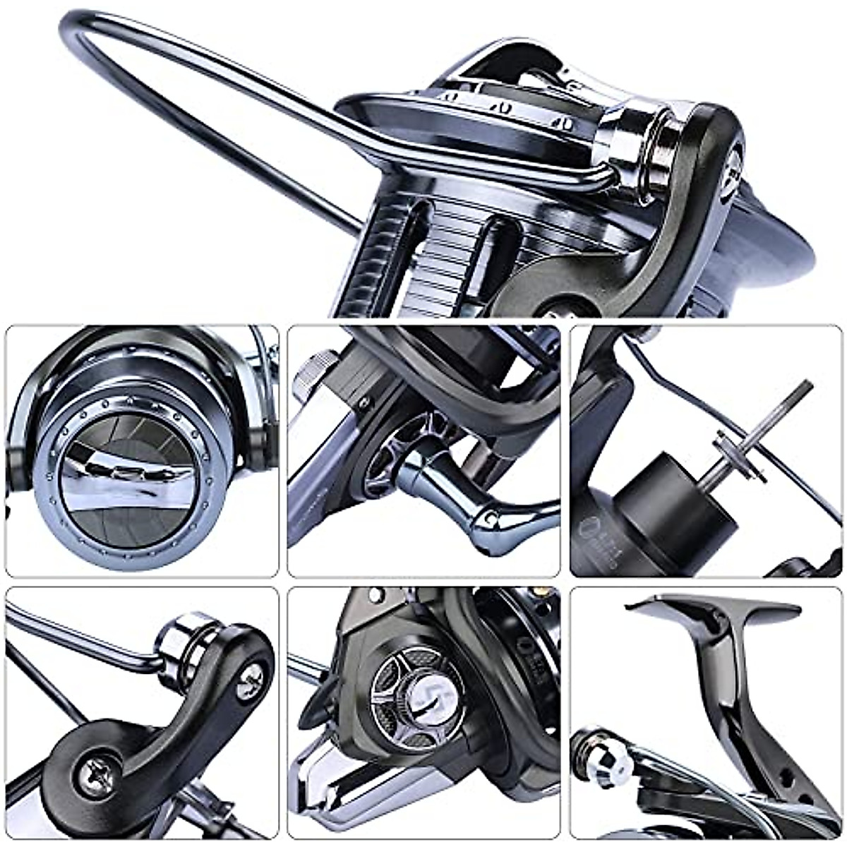 Sougayilang Spinning Reels 10000 Series Surf Fishing Reels,10+1 Stainless BB Ultra Smooth Powerful with CNC Aluminum Spool Fishing Reels for Saltwater Freshwater
