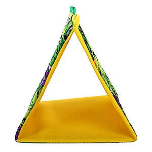 KAMA BRIDAL Bird Nest Hanging Cage Tent for Small Pets Parrot Hammock Parakeet Myna Pigeon Parakeet Lovebird Nest Perch Stand Swing