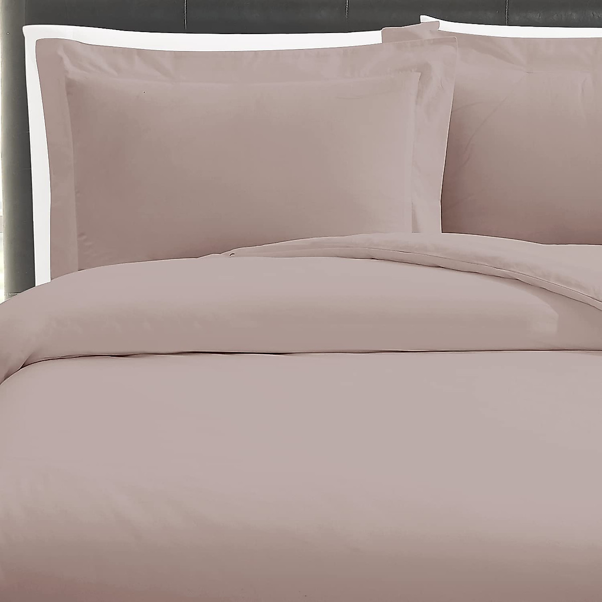 Vince Camuto - 400 TC Full/Queen 3 Piece Duvet and Sham Set - Percale Cotton Collection - Blush