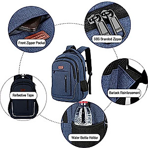 Travel Business Laptop Backpack for Women Men, Anti Theft Waterproof Slim Carry on Backpack With 15.6 Inch Laptop Compartment, Backpack Computer Bag Bookbag Gifts 15.6 inch (Blue)