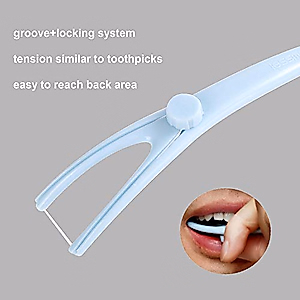 LessMore Dental Floss Holder for Teeth with Metal Screw Fastener Made from Food Grade Material 2 Pack
