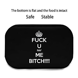 Fuck U Pay ME Bitch Printed Lunch Box Tote Bag with Handles and Shoulder Strap for Men Women Work Picnic