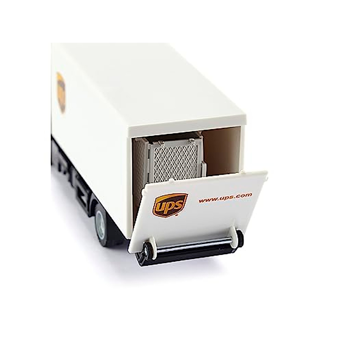 Man Tractor Truck Brown with Box Body and Tail Lift UPS 1/50 Diecast Model by Siku SK1997