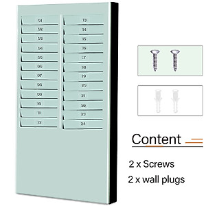 Wall Mounted Time Card Rack, 24-Pocket Time Card Holder for Office Warehouse, Attendance Recorder