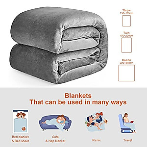 EHEYCIGA Blanket for Men & Women Grey Standard Size 35 Inches