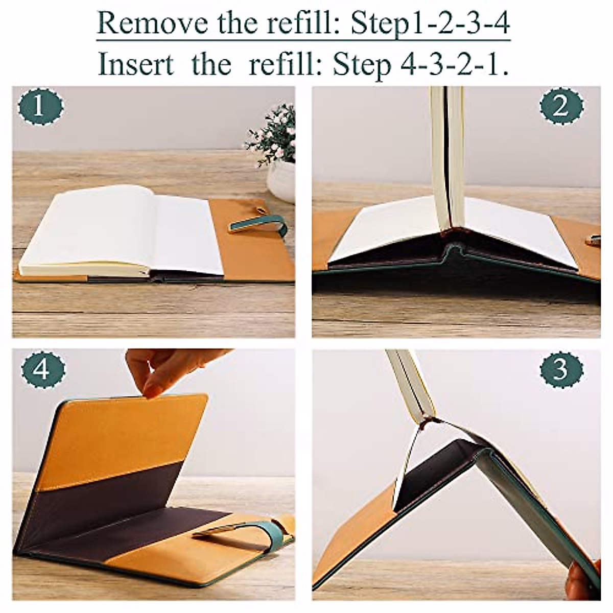 Refillable Adventure Writing Journal For Men & Women Faux Leather Hardcover Notebook A5 College Ruled 200 Lined Pages Lay-Flat Personal Diary With Pen & Magnetic Buckle （Adventure - Blue)