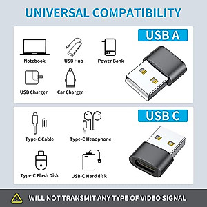 USB C Female to USB Male Adapter (8 Pack),Type C to USB A Charger Cable Adapter for iPhone 11 12 13 Pro Max,Samsung Galaxy Note 10 S20 Plus 20 S20+ 20+ Ultra,Google Pixel 5 4 4a 3 3A 2 XL