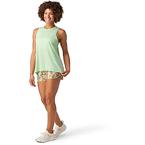 Smartwool Women's Active Ultralite Merino Wool High Neck Tank Top (Relaxed Fit), Pistachio, X-Small