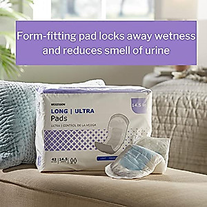 McKesson Ultra Pads for Women, Incontinence, Heavy Absorbency, 14 1/2 in, 42 Count, 1 Pack