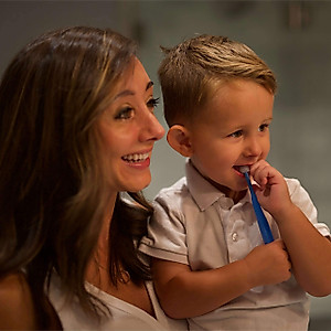 Brilliant Bundle Includes Baby Toothbrush 3 Pack 3 Color - Pink-Mint-Yellow and Spry Tooth Gel with Xylitol, Strawberry Banana Flavor, Fluoride Free Toothpaste Safe for Babies, Toddlers, and Kids