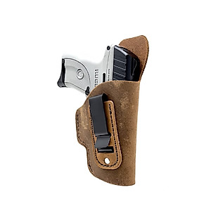 Inside The Waistband Leather Holster - Made in USA Designed for Comfort - Water Buffalo Leather- Great for Concealed Carry (Springfield Armory Hellcat)