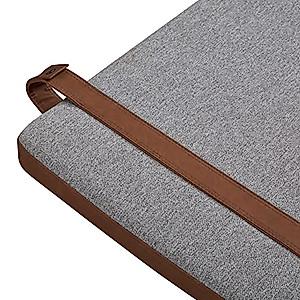 Ball & Cast Wall Mount Queen Headboard Faux Leather or Fabric Double Side Use Upholstered Headboards,Vintage Brown& Gray