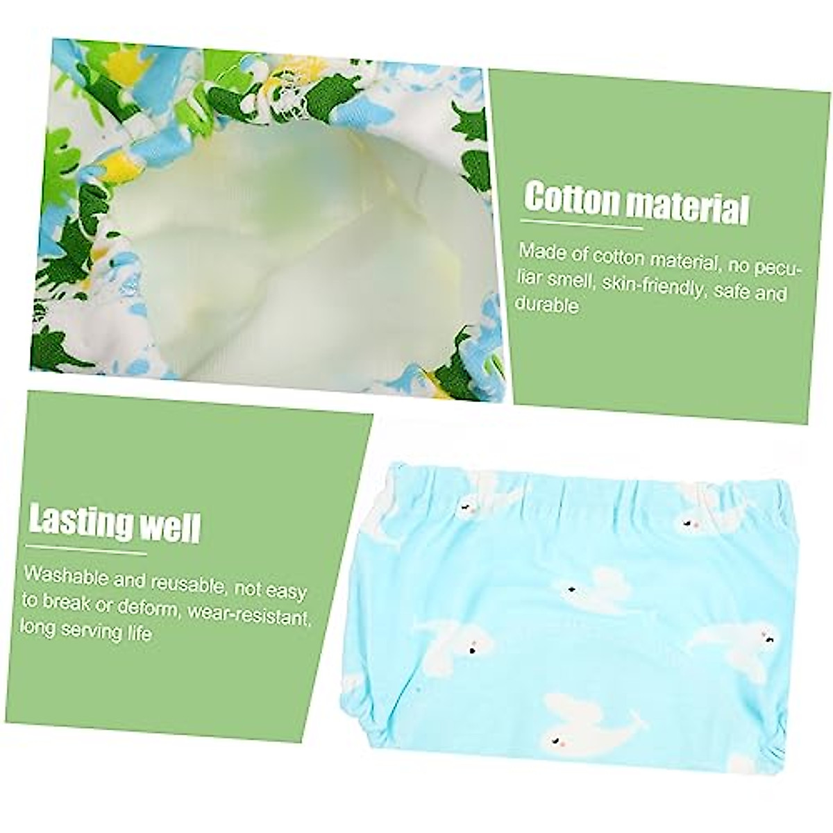 Healeved 6 Pcs Baby Training Pants Toddler Training Pants Newborn Baby Diapers New Born Diapers for Baby Washable Swim Diapers Newborn Swim Swimmers Training Diapers Pants Diaper for Baby