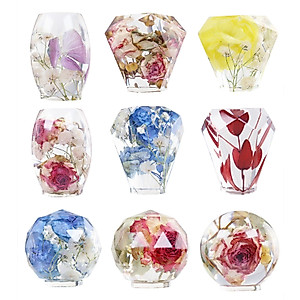 Geometric Spherical Bottle Stopper Resin molds,5Pcs Wine Bottle Stopper Crystal Epoxy Silicone Mold with 5Pcs Stopper,Crystals Gem Shape Resin Epoxy Molds for DIY Casting Crafts Making