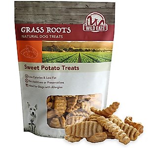 Wild Eats Sweet Potato Treats for Dogs – 12 oz. (Great Low Calorie, Low Fat Alternative to Traditional Dog Biscuits, Dog Cookies, and Dog Bones) Healthy Dog Treats Perfect Training Treats for Dogs
