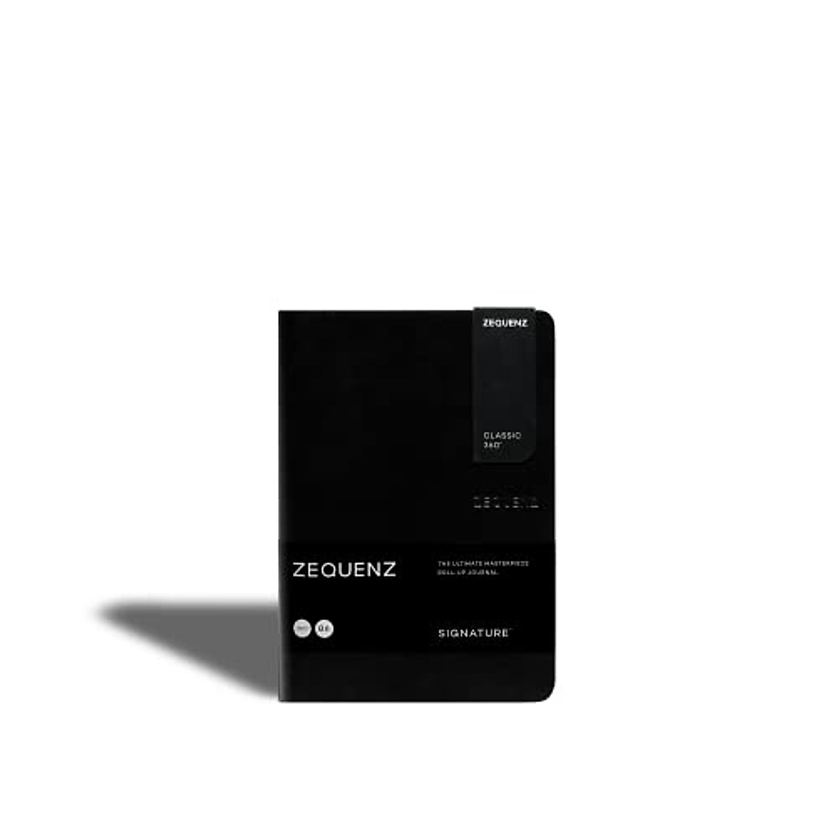 Zequenz Classic 360 Signature Series, Size: Medium, Color: Black, Paper: Ruled, Soft Cover Notebook, Soft Bound Journal, 4.9" x 7", 200 sheets / 400 pages, Ruled, Lined paper