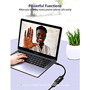 USB C to Lightning Audio Adapter USB Type C Male to Lightning Female Headphones Converter Compatible with iPhone 15/15Pro, iPad Pro, Galaxy S23/S22, MacBook USB C Laptop(Audio Only, Not for Charging)